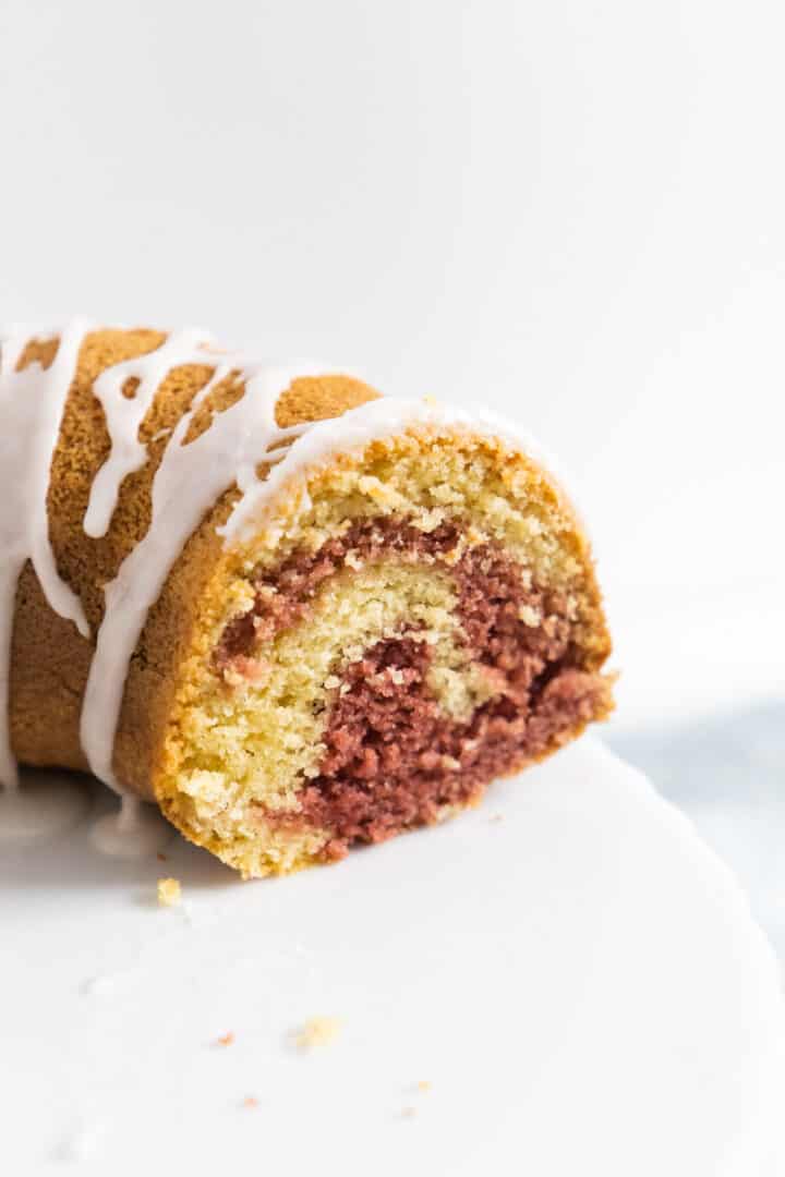 Red Velvet Almond Marble Bundt Cake – Petit Porcini
