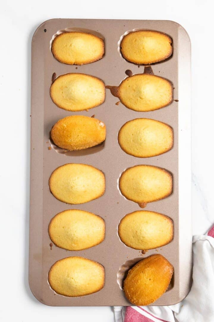 Delicious Easy Madeleines dipped in dark chocolate Desserts